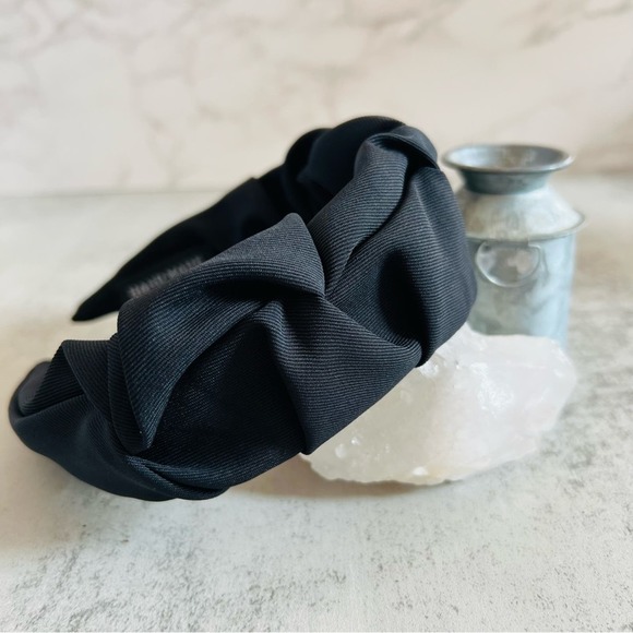 Accessories | Ruched Fabric The Sue Headband In Black Restocked | Poshmark